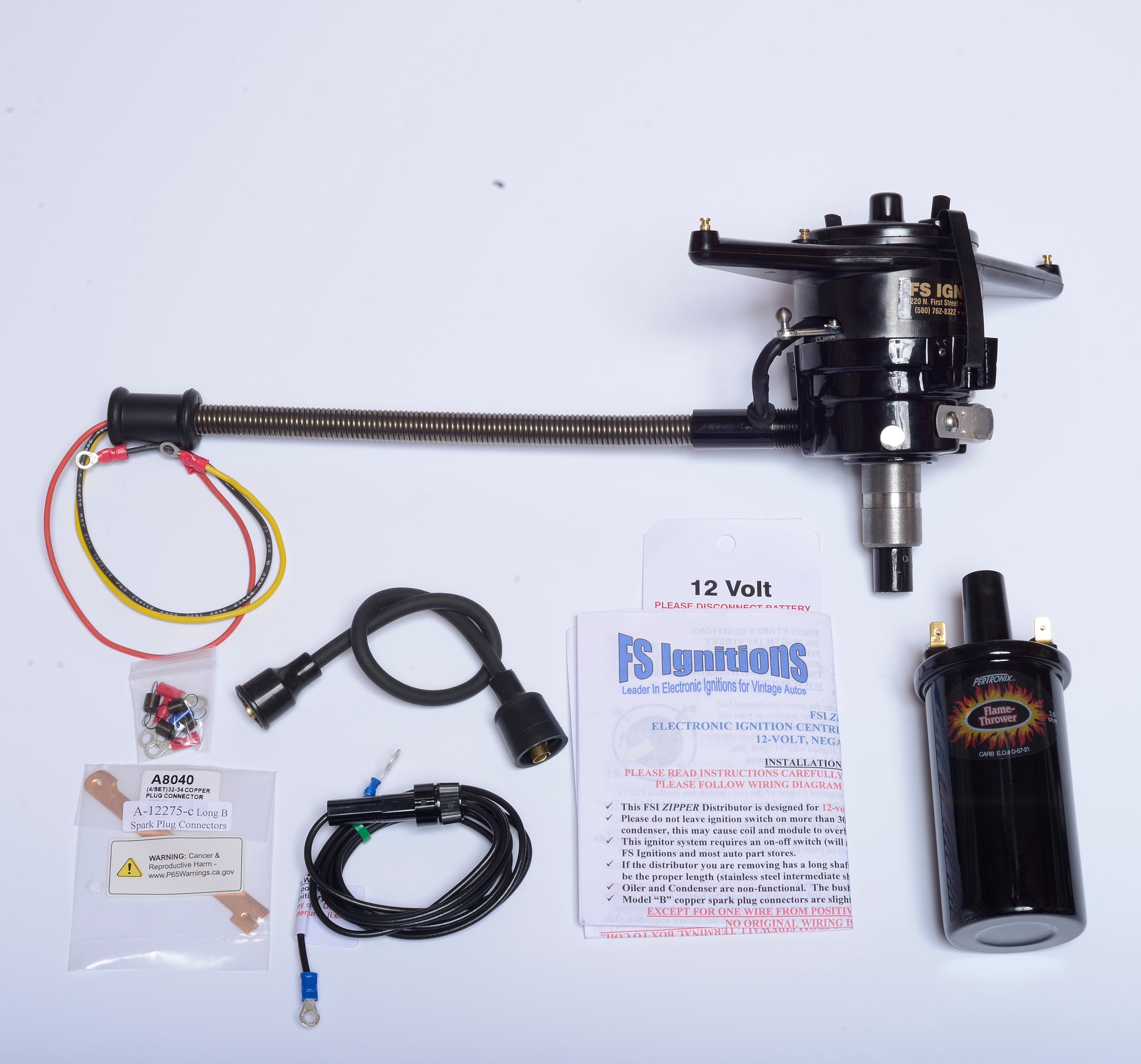 Zipper Electronic Ignition Centrifugal Advance Distributor, 12-Volt ...