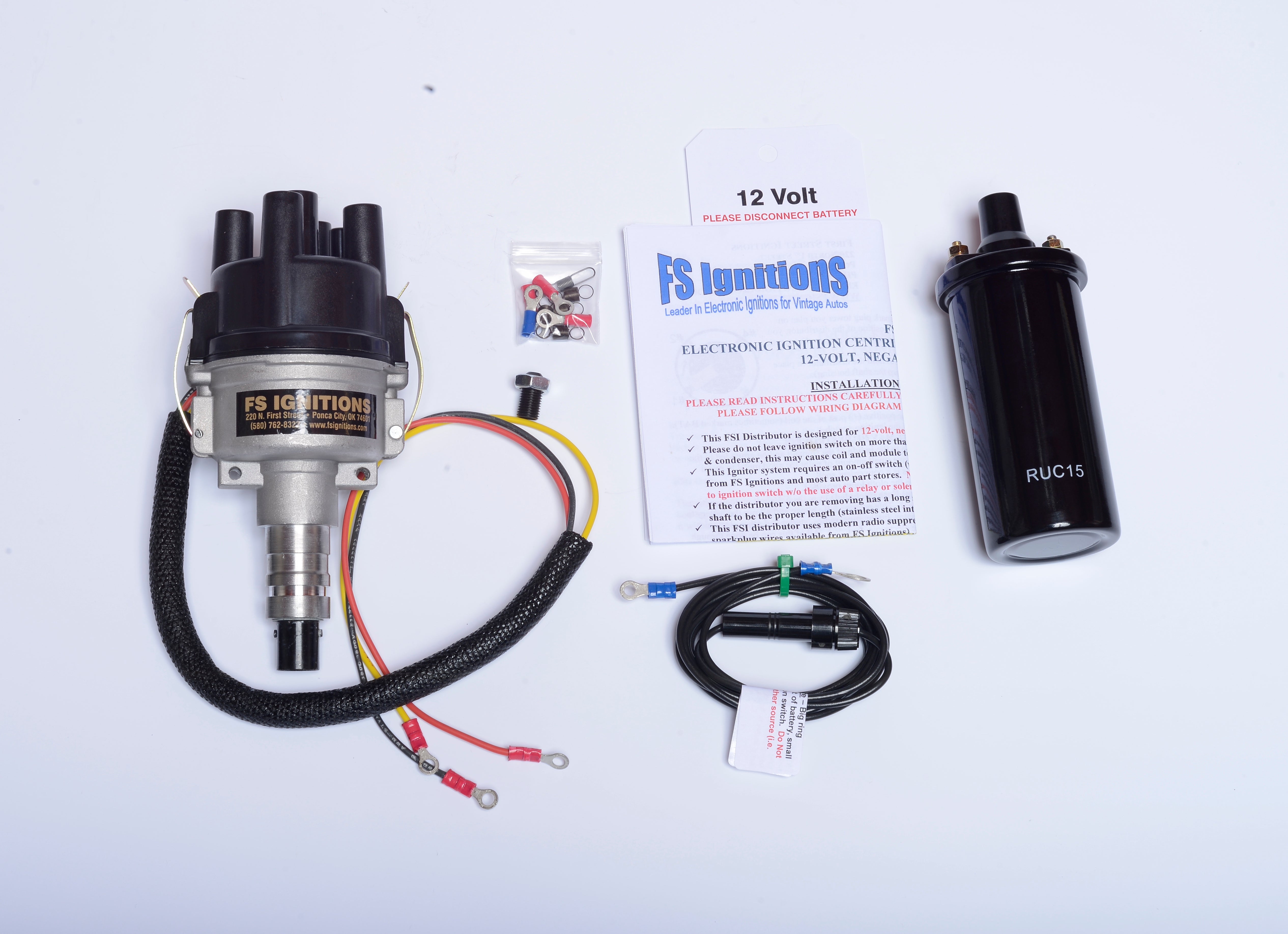 FSI Electronic Ignition Centrifugal Advance Distributor, 12-Volt ...