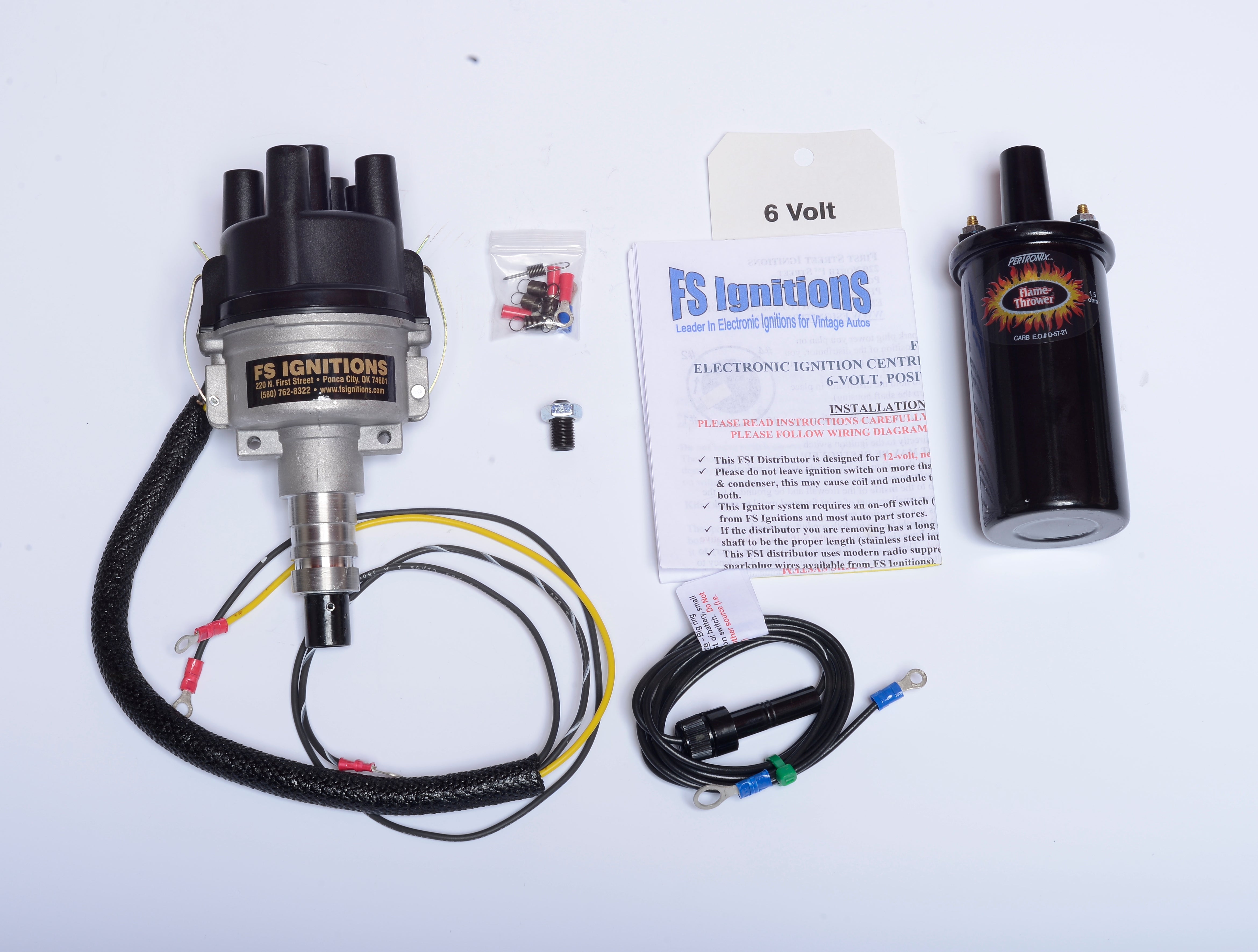 FSI Electronic Ignition Centrifugal Advance Distributor, 6-Volt ...