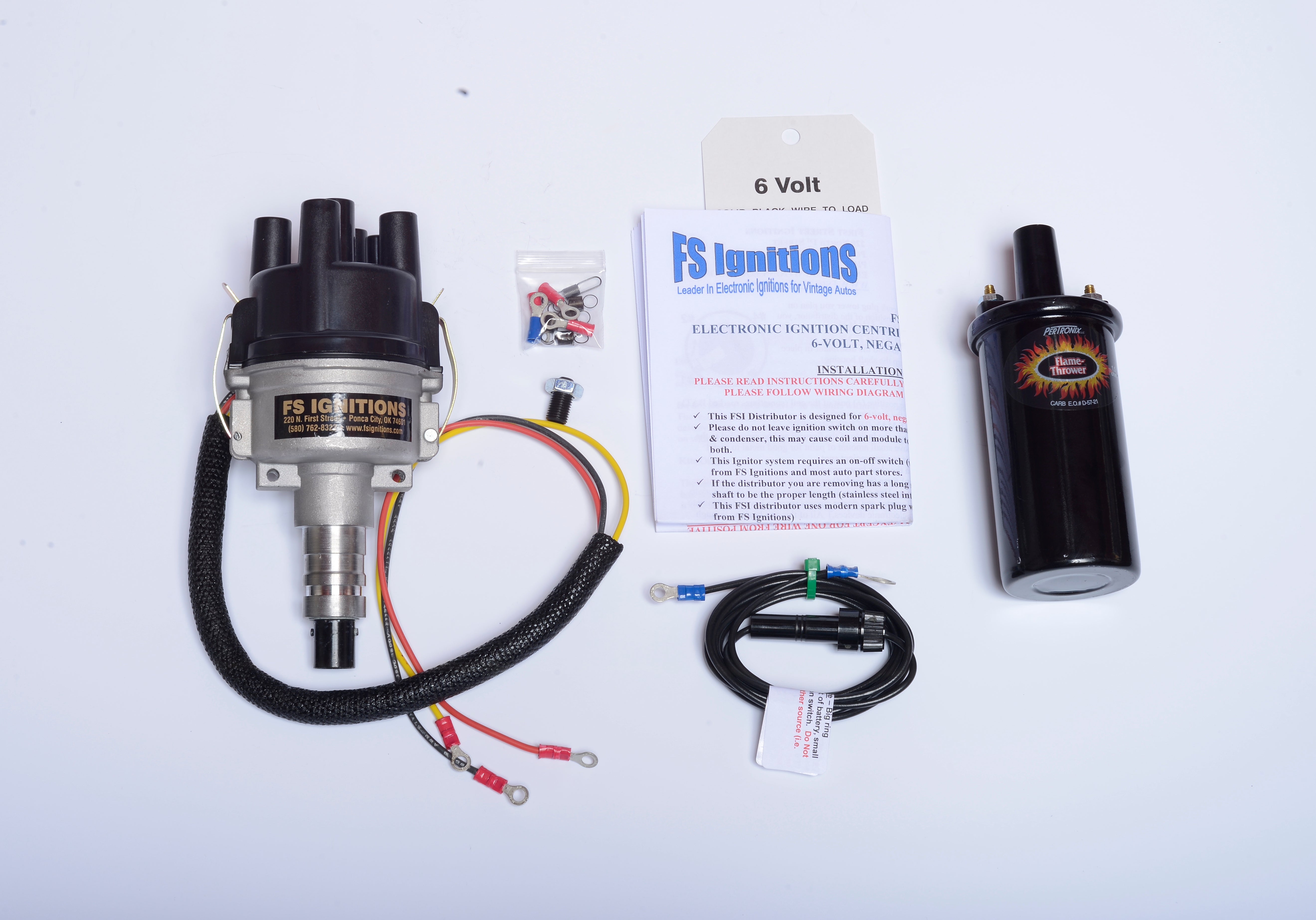 FSI Electronic Ignition Centrifugal Advance Distributor, 6-Volt ...