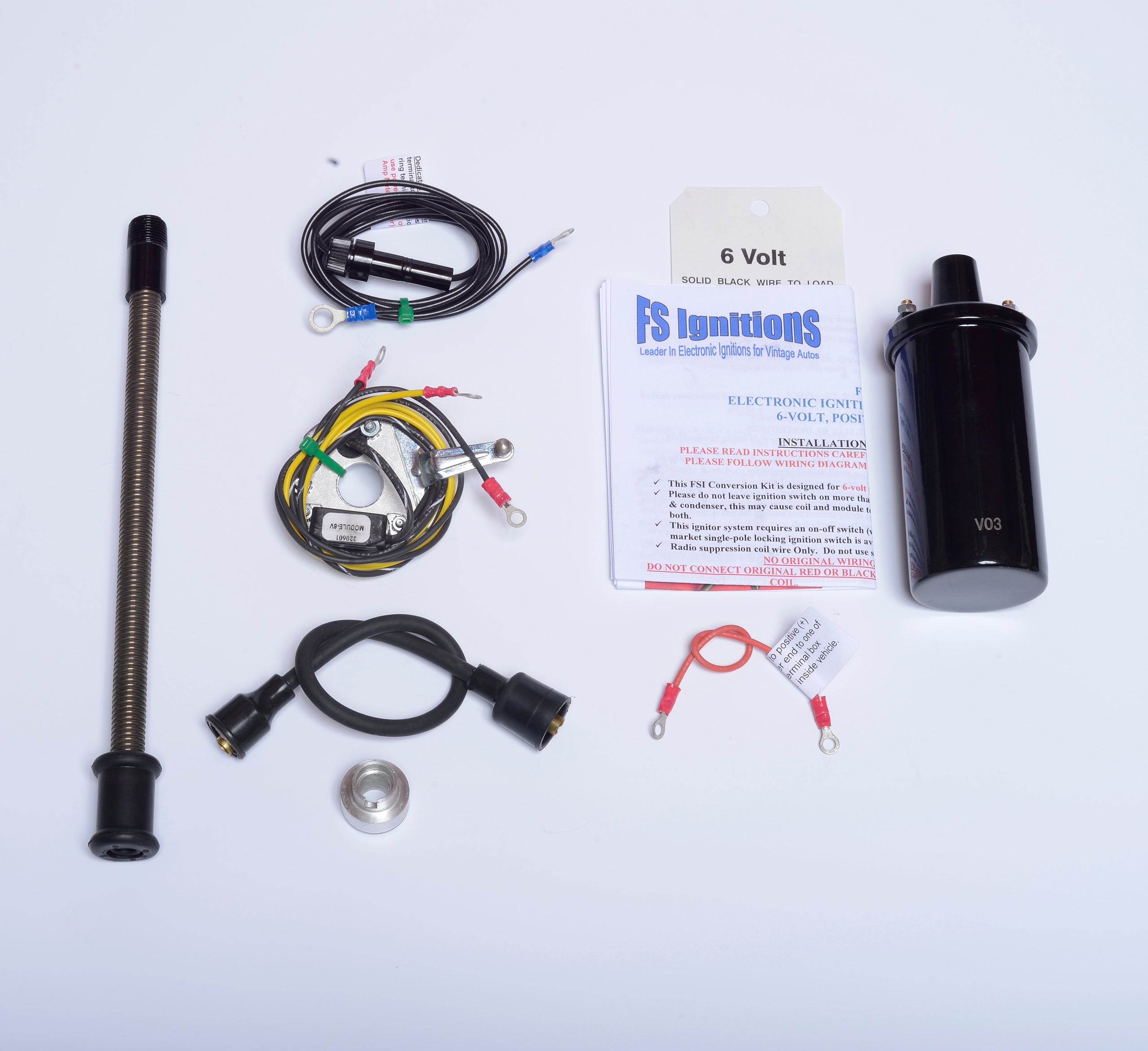 Electronic Ignition Conversion Kit, 6-Volt Positive Ground, With or ...